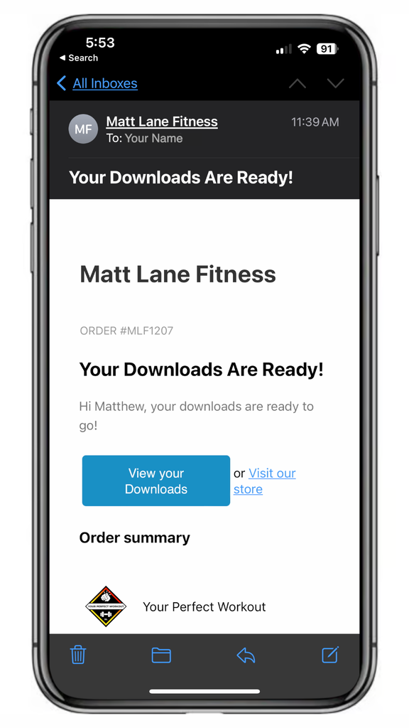 Your Perfect Workout – Matt Lane Fitness